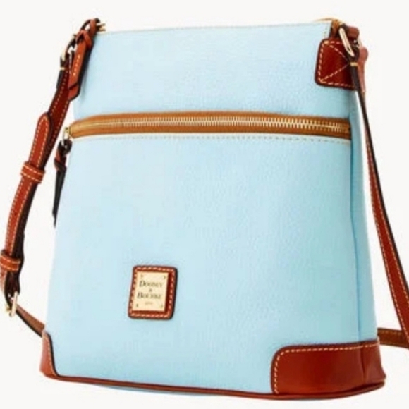 Dooney & Bourke | Bags | Dooney Bourke Sky Blue And Brown Shoulder Bag ...